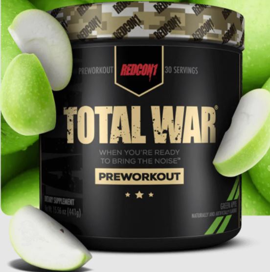 Redcon1 Total War Pre-workout-30Serv.-441G-Green Apple | Maxmuscle Elite